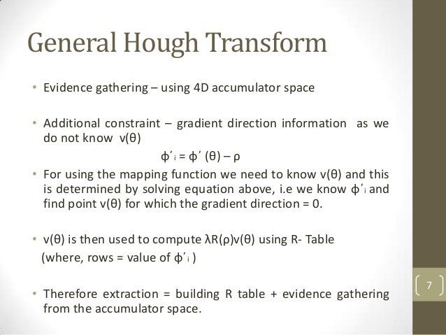 Invariant Generalised Hough Transform