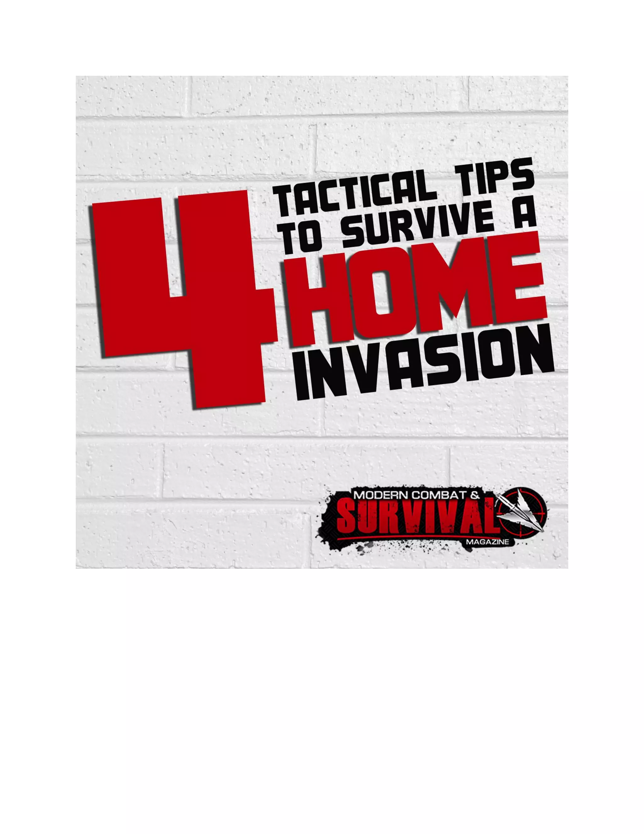 4 Tacticals Tips To Survive A Home Invasion | PDF