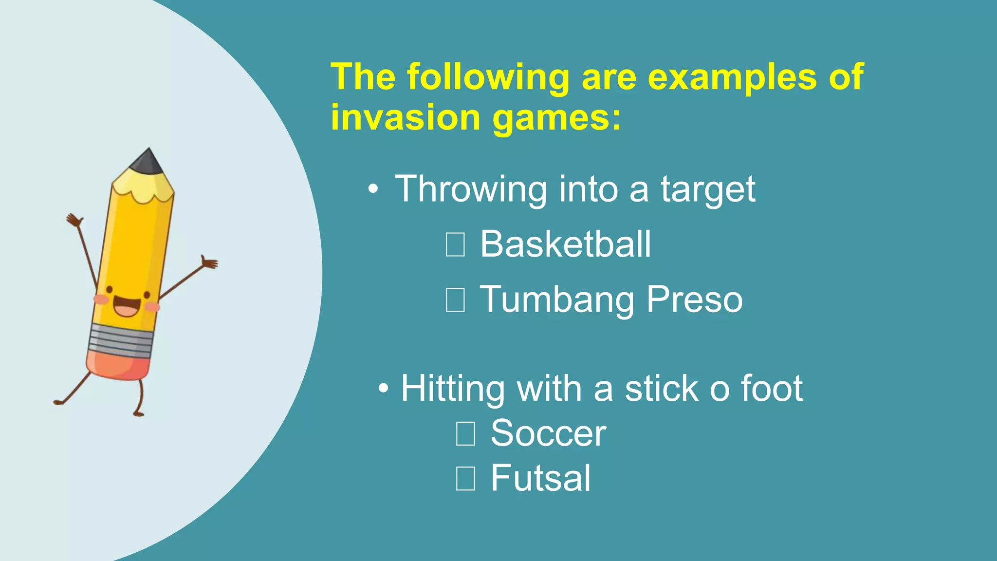 Invasion Games Physical Education 6 | PPTX