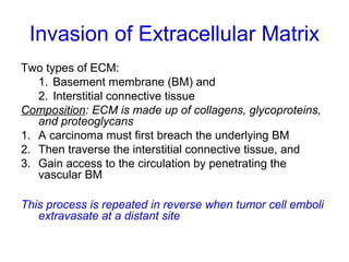 Invasion & metastasis csbrp | PPT