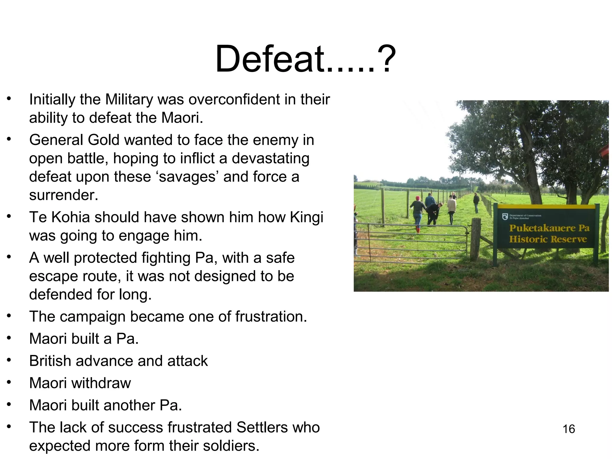 Level 2 History: The 1863 Invasion of the Waikato | PPT