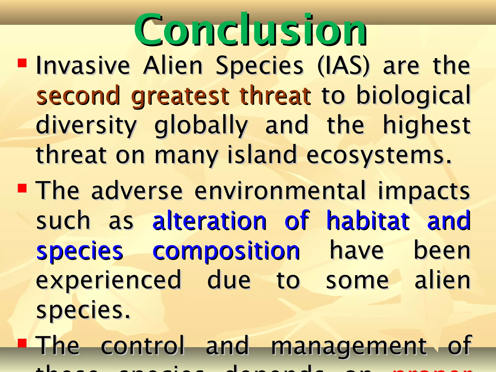 Invasive alien species | PPT
