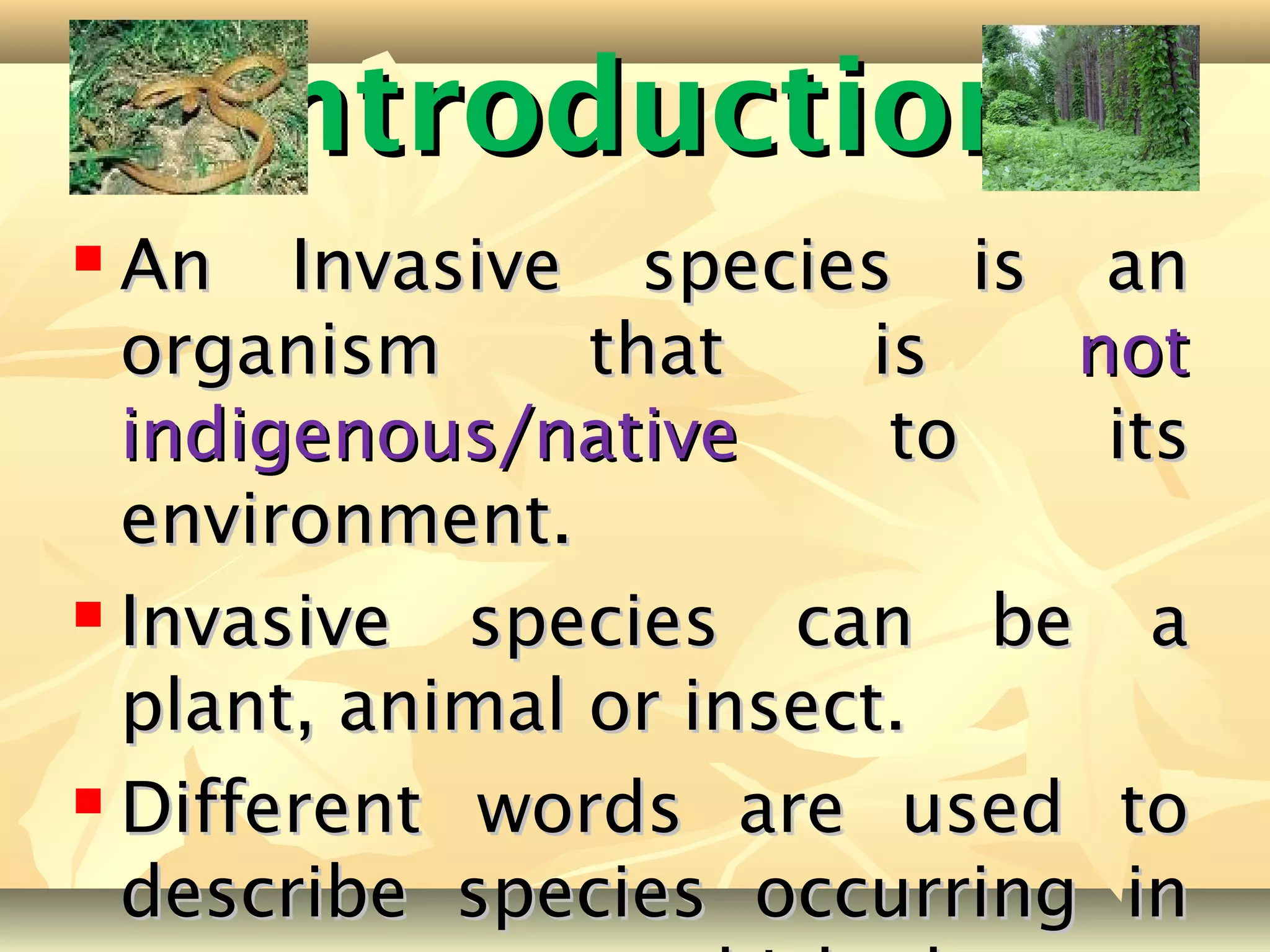 Invasive alien species | PPT