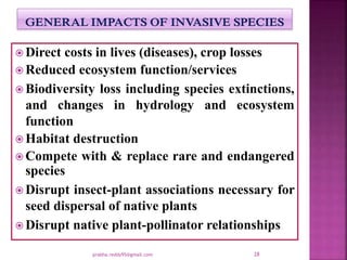 Invasive and alien insect pests impact in india | PPTX
