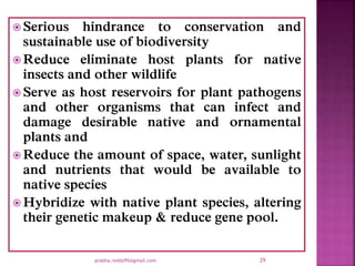 Invasive and alien insect pests impact in india | PPTX