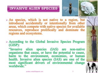 Invasive and alien insect pests impact in india | PPTX