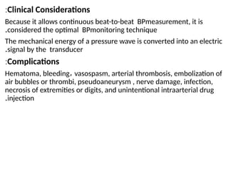 Invasive arterial BP monitoring by Weaam Abdalla | PPT