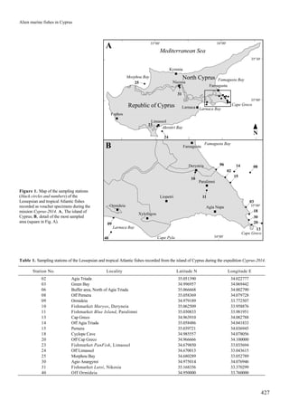 Invasive fish in Cyprus, by I Dive Cyprus | PDF