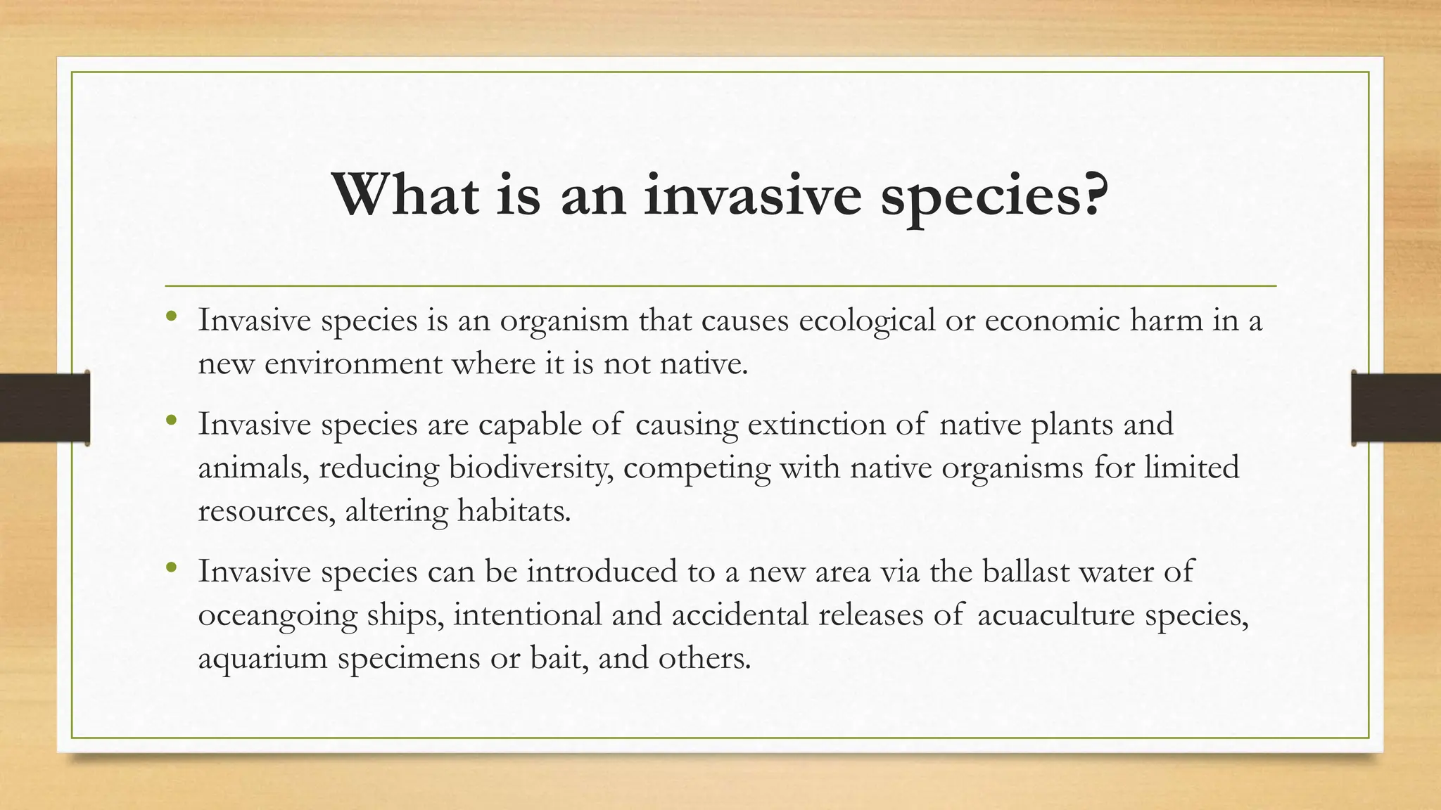 INVASIVE SPECIES and their some examples | PPT