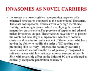 INVASOMES NOVEL VESICULAR CARRIERS FOR DRUG DELIVERY | PPTX