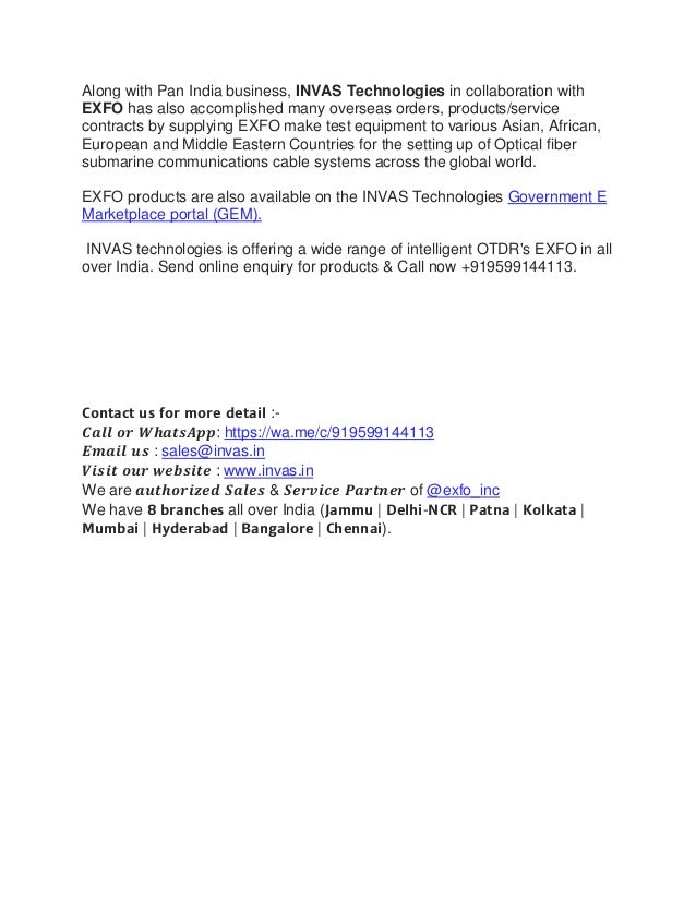 invas technologies authorized sales & servicer partner of exfo & sumitomo.pdf