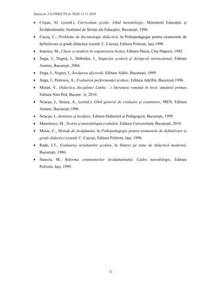 Invatatori - programa examen titularizare | PDF