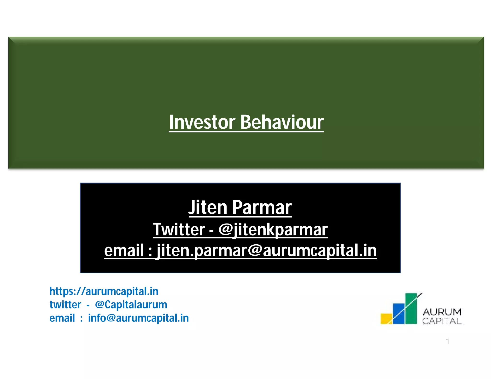 Investor Behavior & Traits | PDF | Stocks and Bonds | Personal Investing