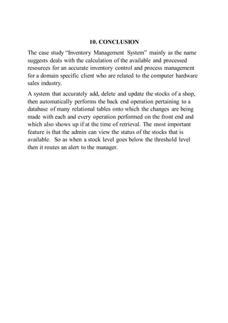 Inventory Management System | DOCX