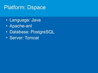 Digital Library Repository: Invenio vs Dspace | PPT