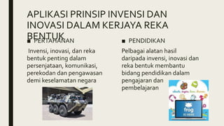 Reka Bentuk & Teknologi: 1.3 Invensi dan inovasi | PPTX