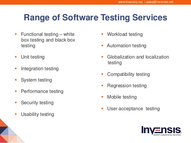 Software Testing Capability Overview - Invensis Technologies