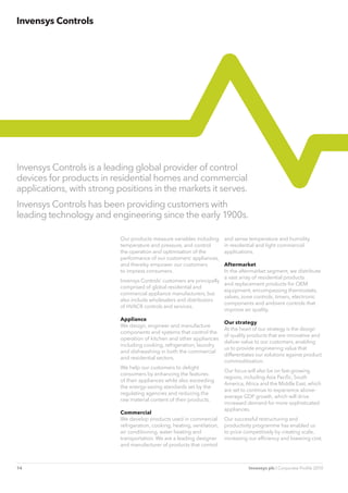 Invensys Corporate Profile 2010 | PDF
