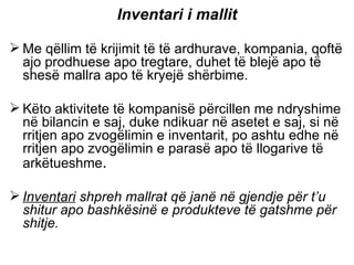 Inventari i mallit | PPT