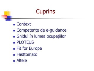 Inventar instrumente TIC in consiliere | PPT