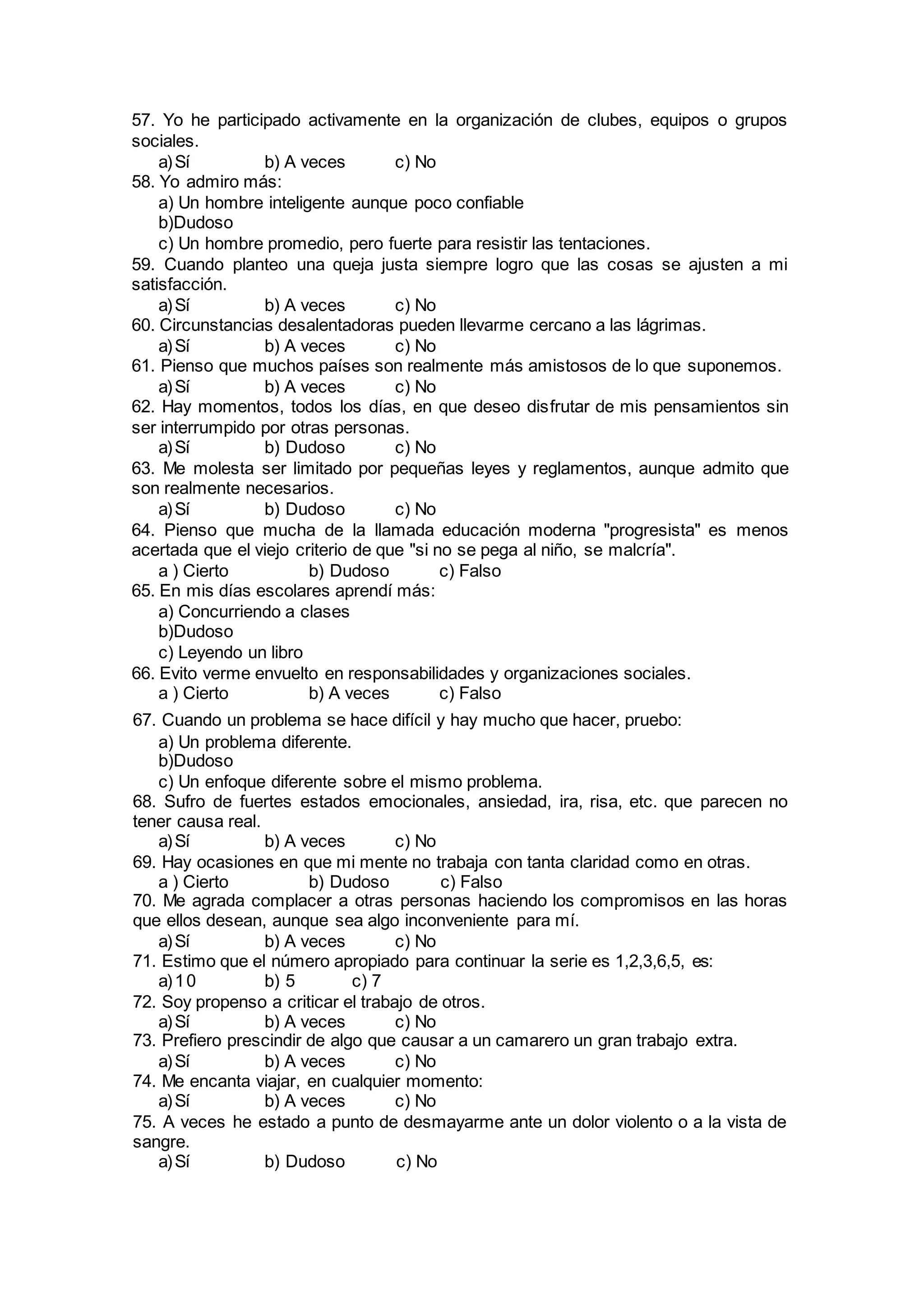 Inventario de personalidad 16 pf raymont cattell | DOCX