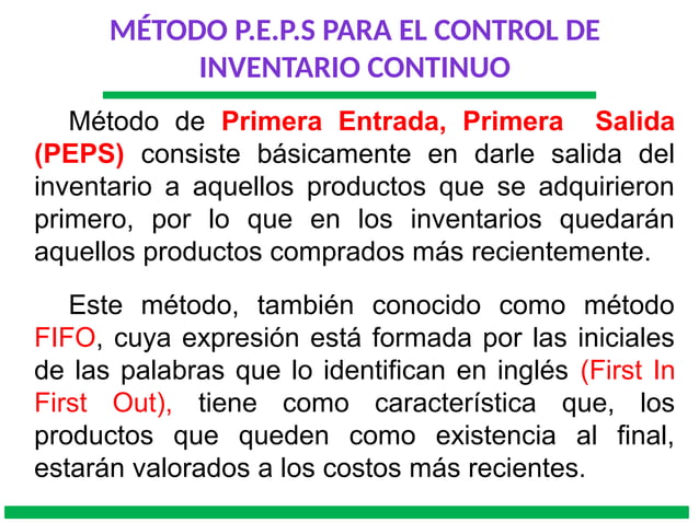 Inventario Método Peps | PDF