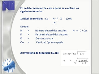 Inventario probabilistico | PPTX
