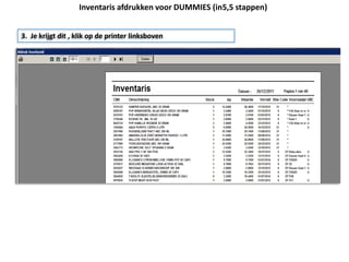 Inventaris voor dummies | PPTX
