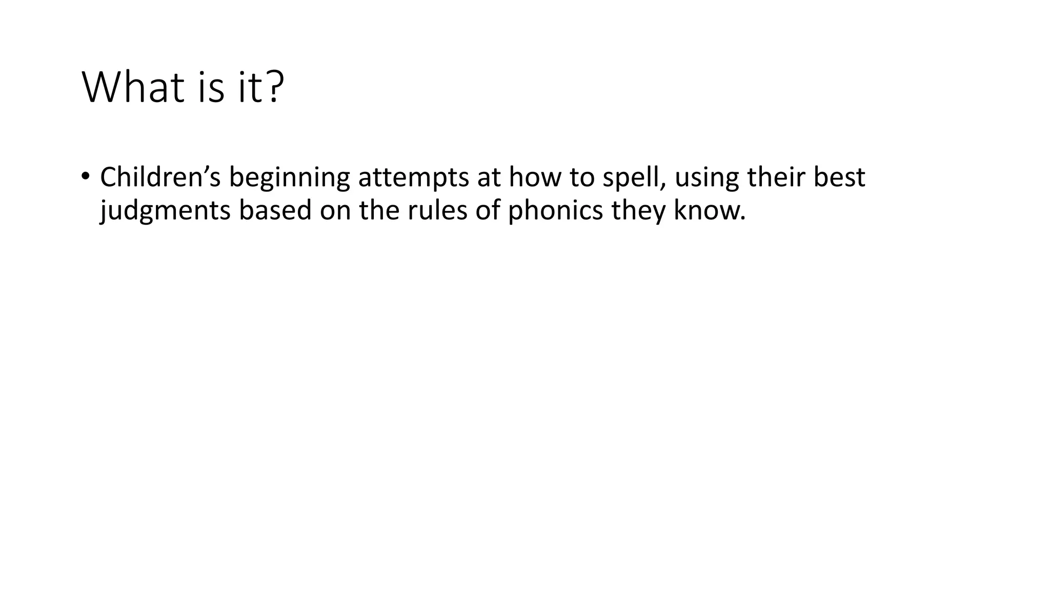 Invented spelling | PPTX