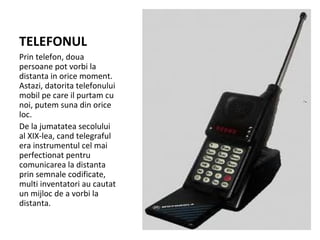 Inventii care au revolutionat lumea telefonul mobil | PPT