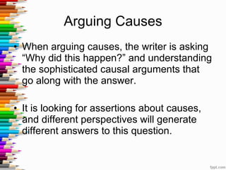 Inventing arguments 6 7 | PPT | Education