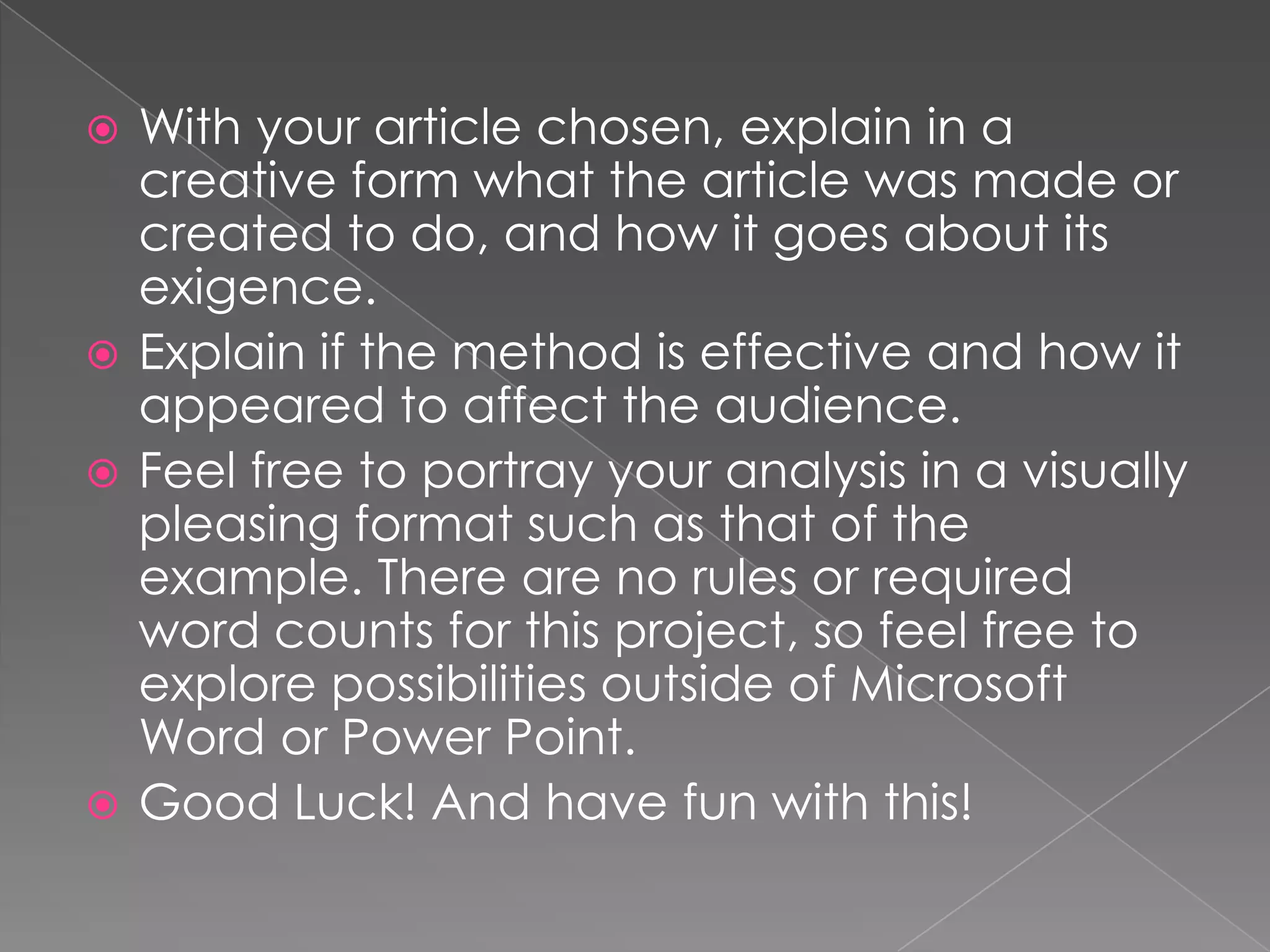 Inventing arguments by analyzing artifacts | PPTX