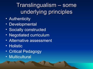 Inventing a translingual curriculum | PPT