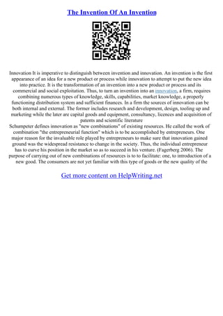 Invention Essay | PDF