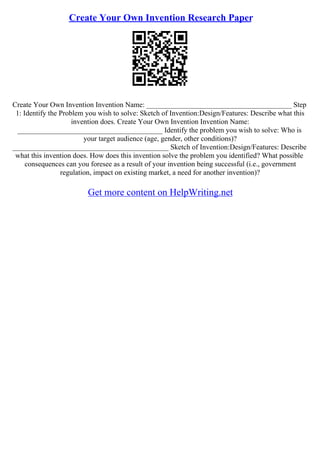 Invention Essay | PDF