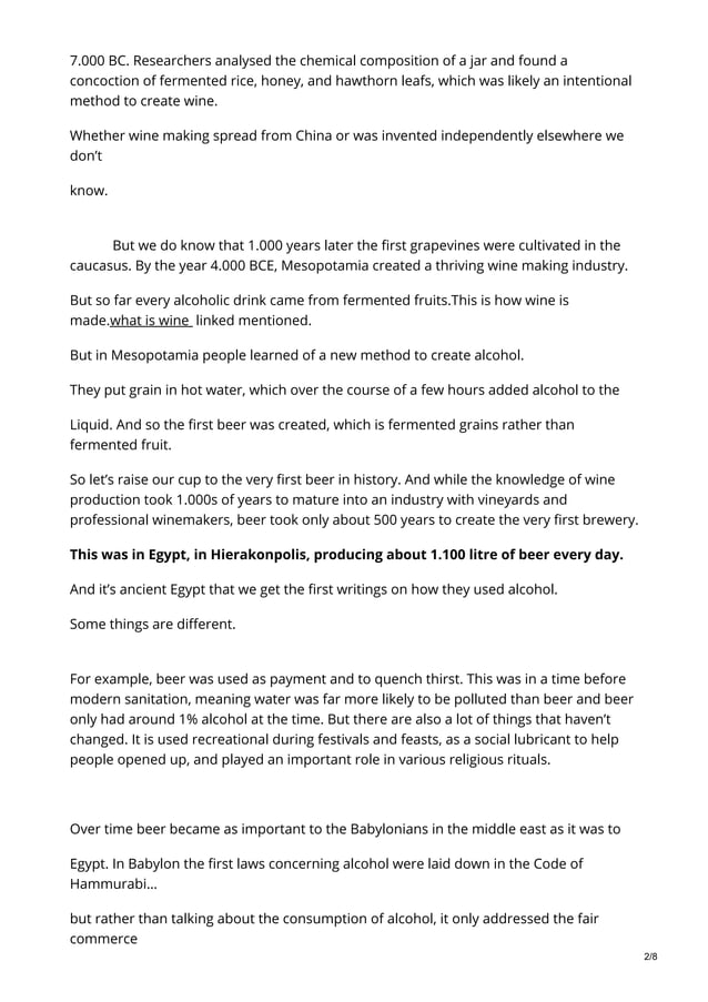 Invention of alcohol | PDF | Alcoholic Beverages | Food & Drink