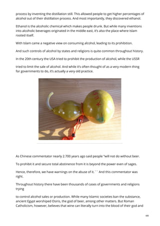 Invention of alcohol | PDF | Alcoholic Beverages | Food & Drink