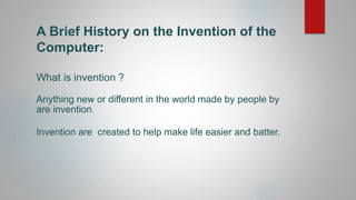 Invention of comoputer cpi | PPTX