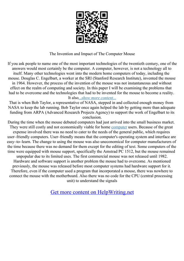 Invention Of Computer Essay | PDF