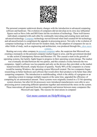 Invention Of Computer Essay | PDF