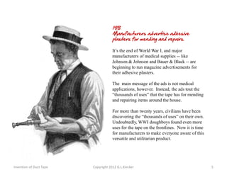 Invention of Duct Tape | PPT