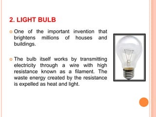 important Inventions that change our way of life | PPTX