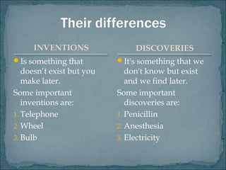 Inventions and discoveries Carmen | PPT