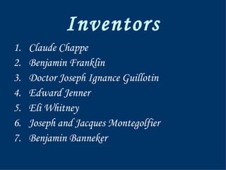 Inventions And Inventors Of The Late 1700 S 1 | PPT