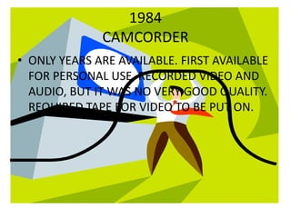 Inventions of 1980 1990 | PPTX