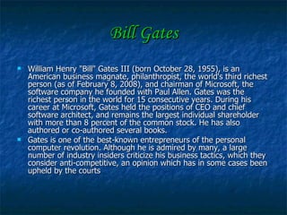 Inventions of bill gates | PPT