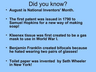 Inventions ppt | PPT