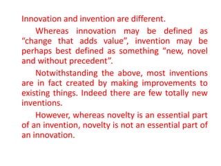 Invention vs Innovation | PPTX