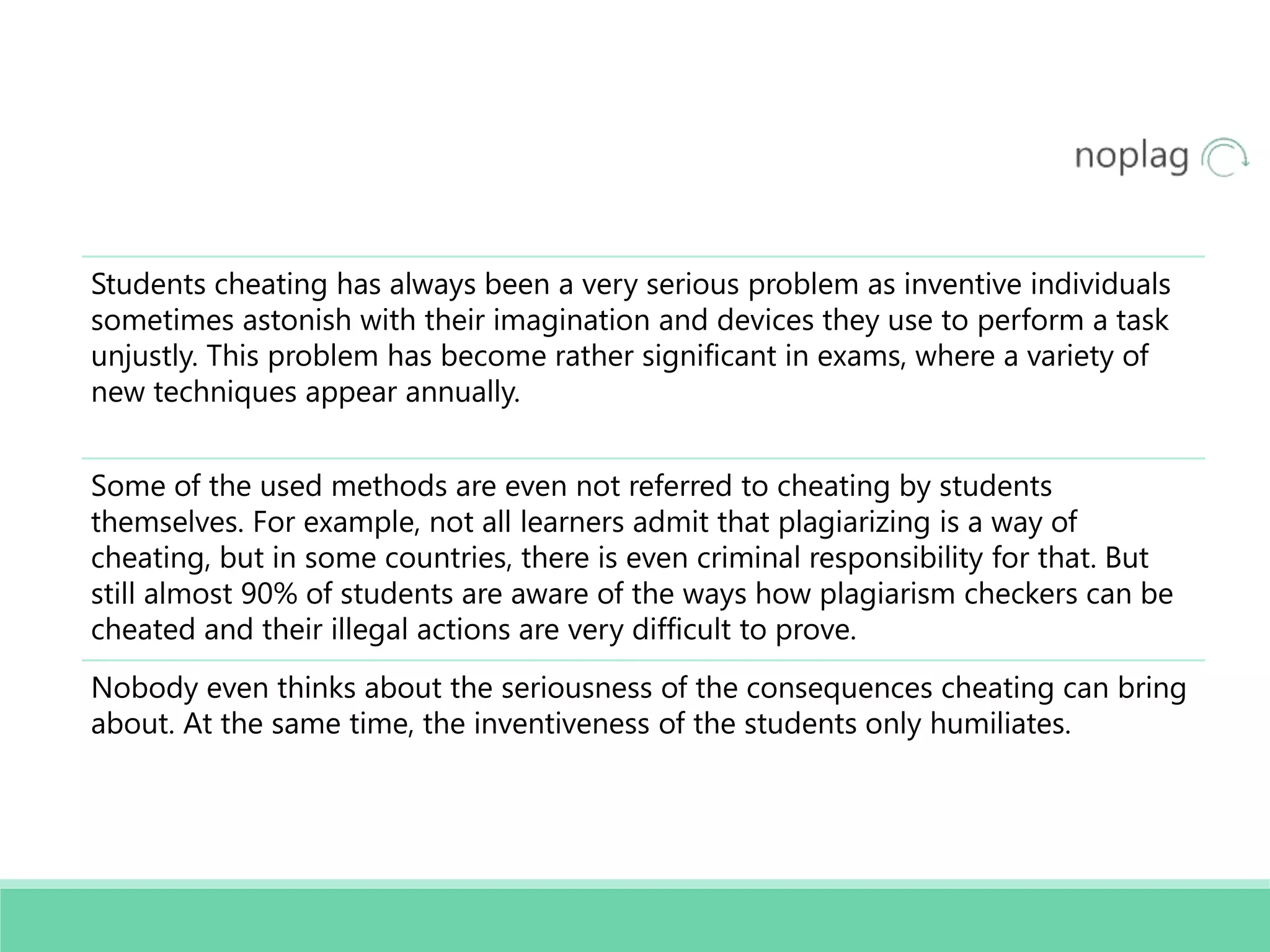 Inventive students: 10 crazy ways of cheating in exams | PPTX