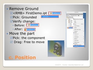 Inventor assembly modeling explicaciones | PDF